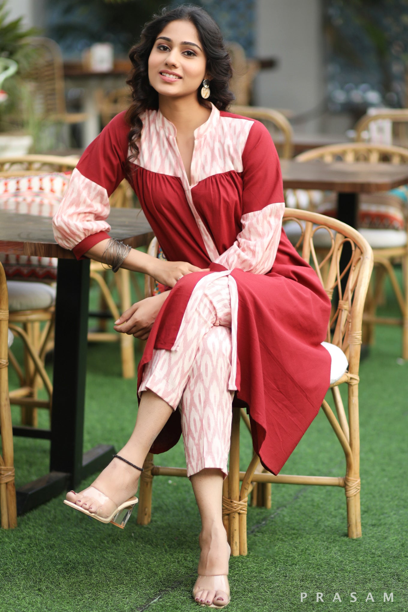 Blossom Breeze Smart Handloom Cotton Kurti Set With Ikat Infusion Success